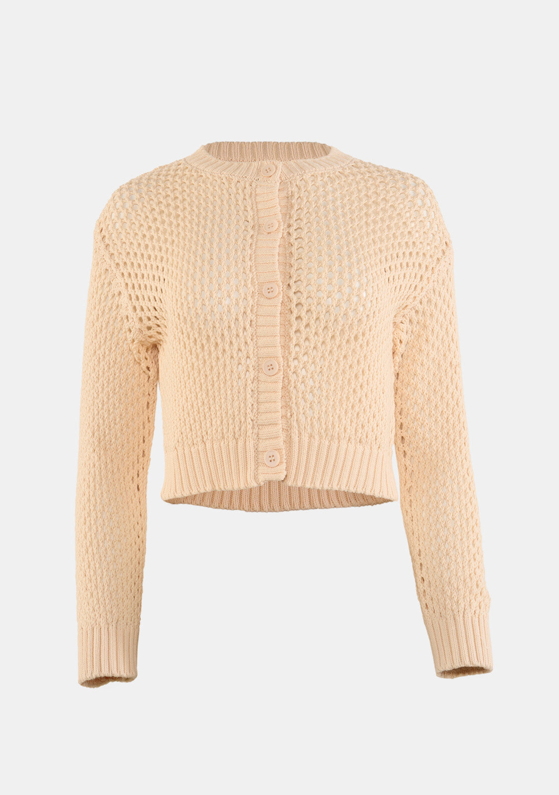 Crochet Knitted Button Down Cardigan | The Latest Scoop