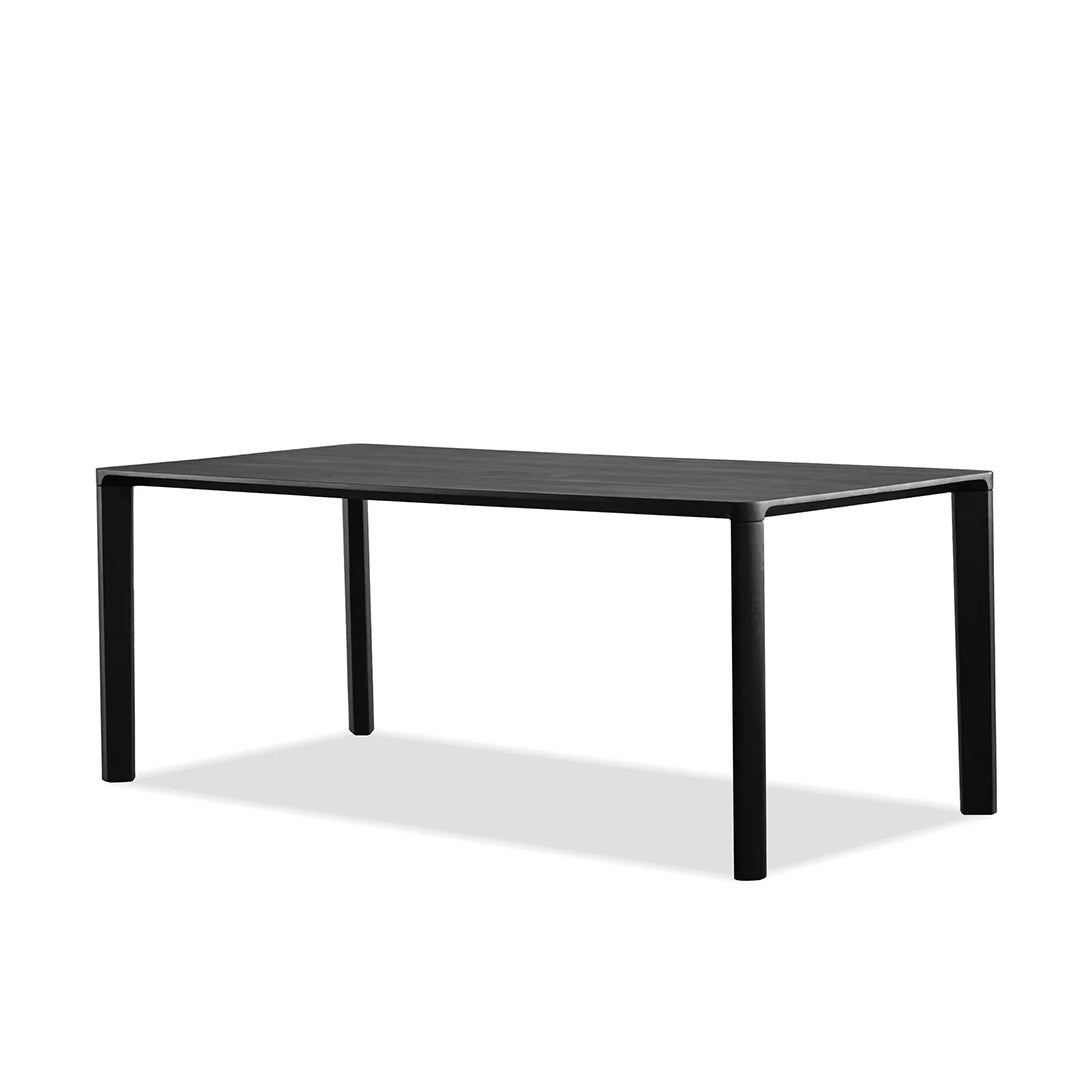 PLANK Dining Table Black Soot Teak,